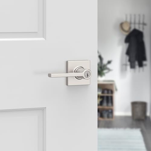 Casey Entry Door Handle with Lock and Key, Secure Keyed Reversible ...