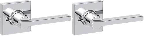 Casey Interior Privacy Door Handle with Lock, Door Lever For Bathroom ...