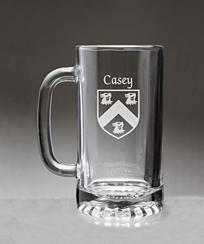 Casey Irish Coat of Arms Glass Beer Mug (Sand Etched) - Walmart.com