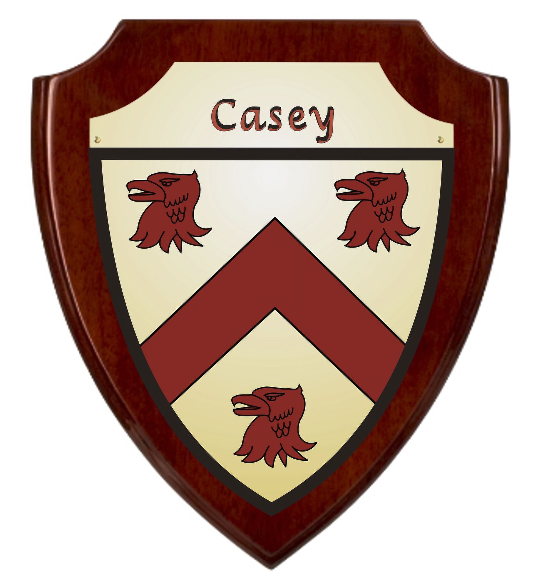Casey Irish Coat of Arms Shield Plaque - Rosewood Finish - Walmart.com