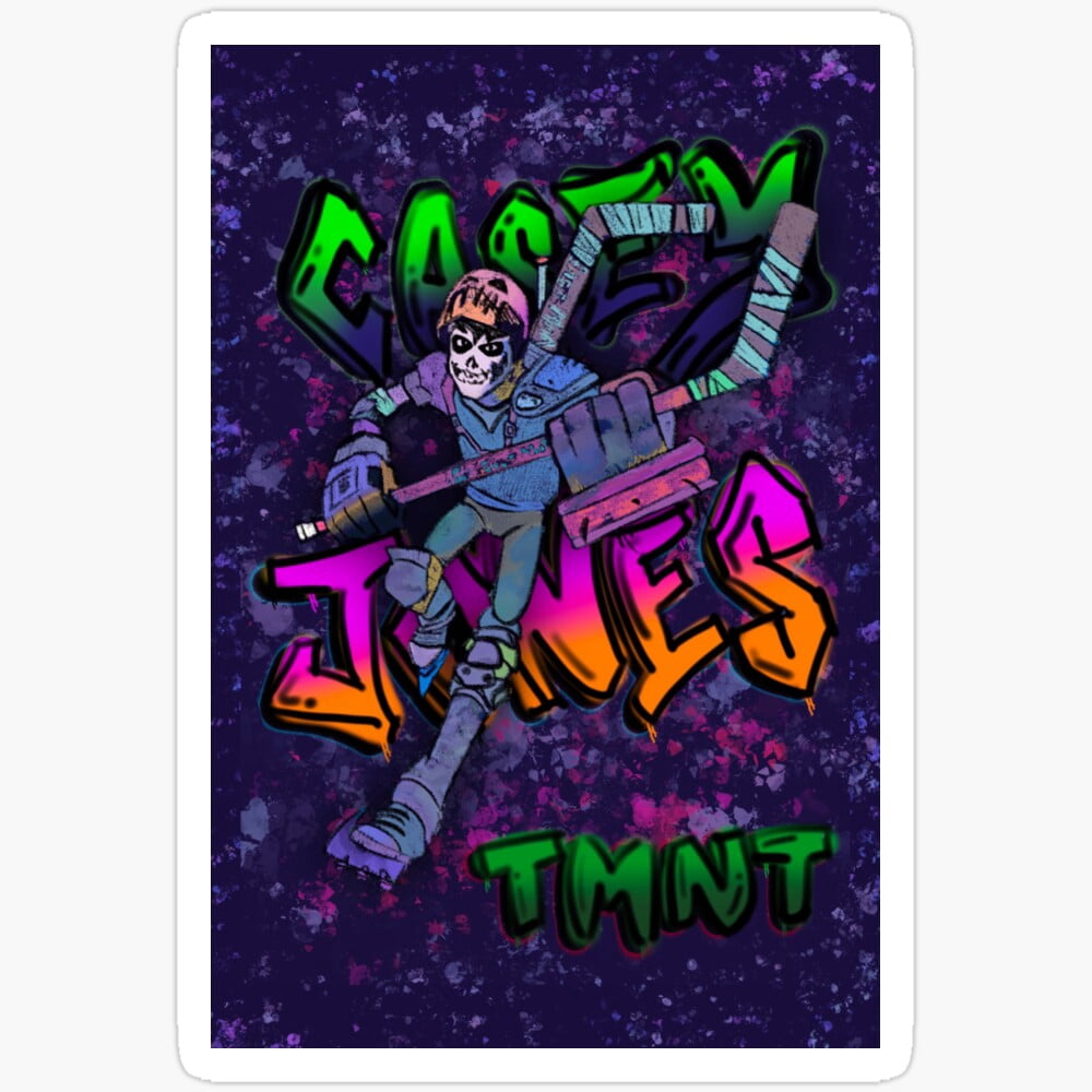 Casey Jones Tmnt Sticker Phone Decal Water Bottle Stickers Car Decals ...