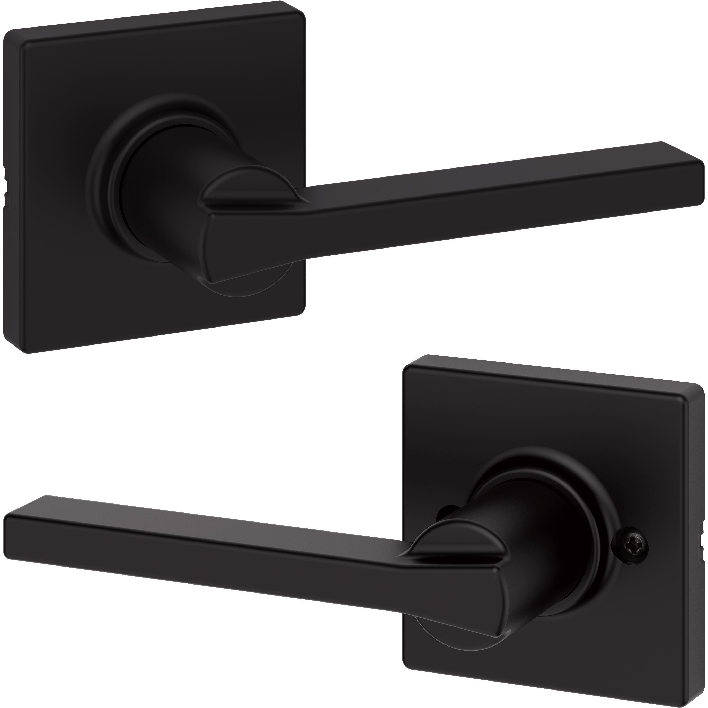 Casey Square Hall/Closet Lever in Matte Black - Walmart.com