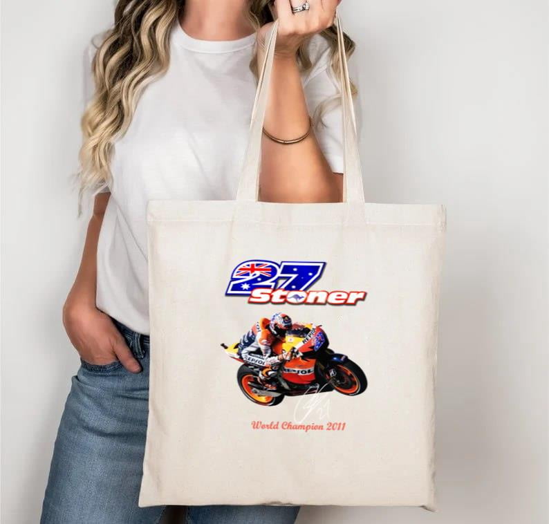 Casey Stoner MotoGP Motorcycle Racing Legend Ducati Honda, Tote Bag ...