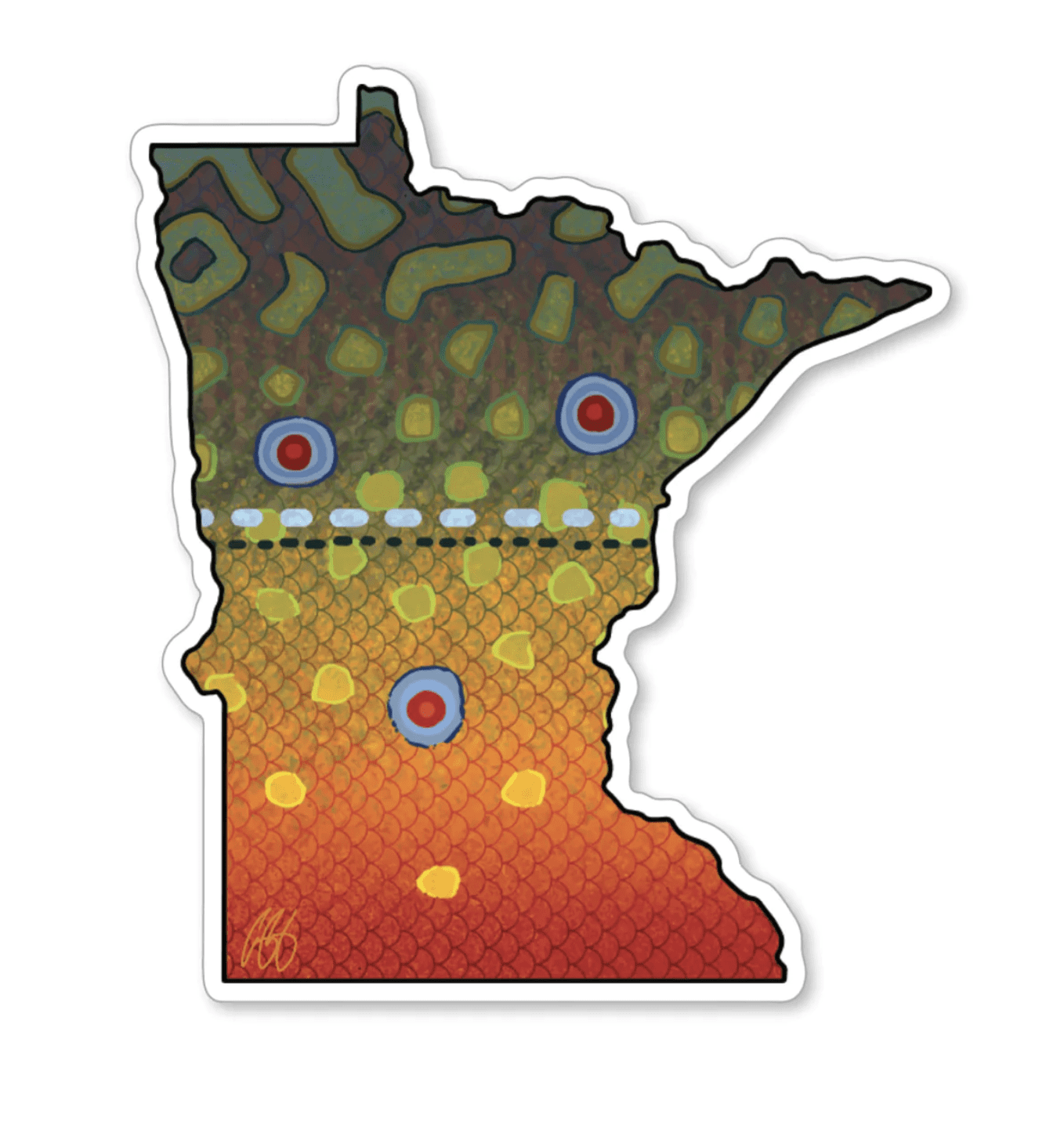 Casey Underwood Minnesota Brook Trout Decal Sticker - Walmart.com