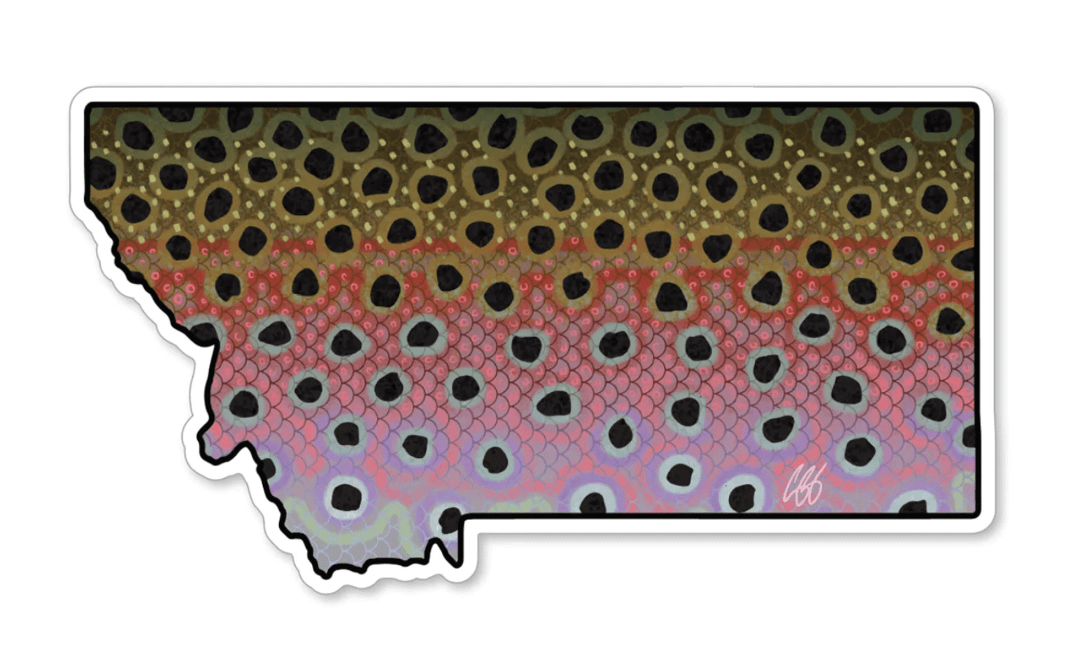 Casey Underwood Montana Rainbow Decal Sticker - Walmart.com