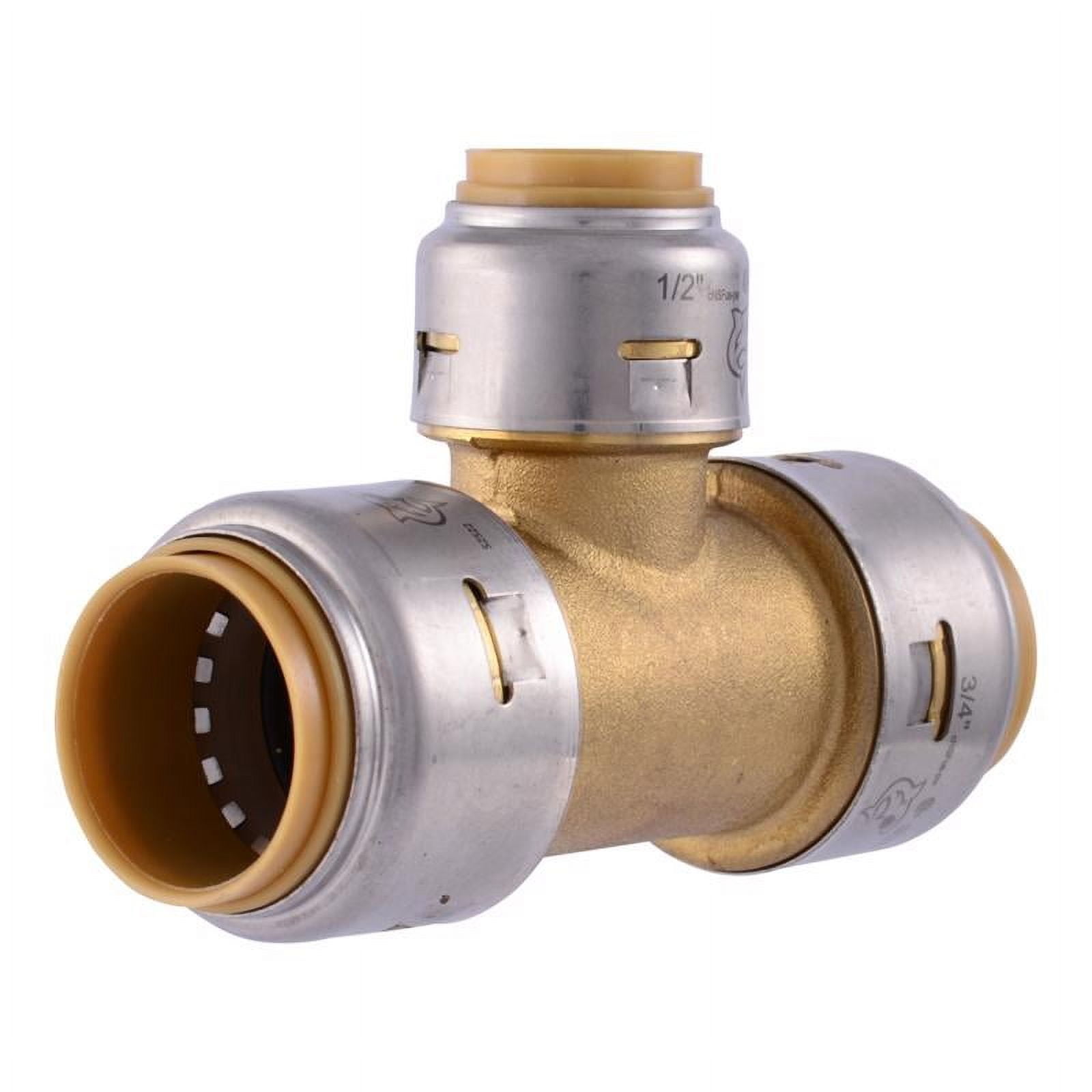 Cash Acme UR412A 0.75 x 0.75 x 0.5 in. Reducing Tee Brass Fitting - Walmart.com