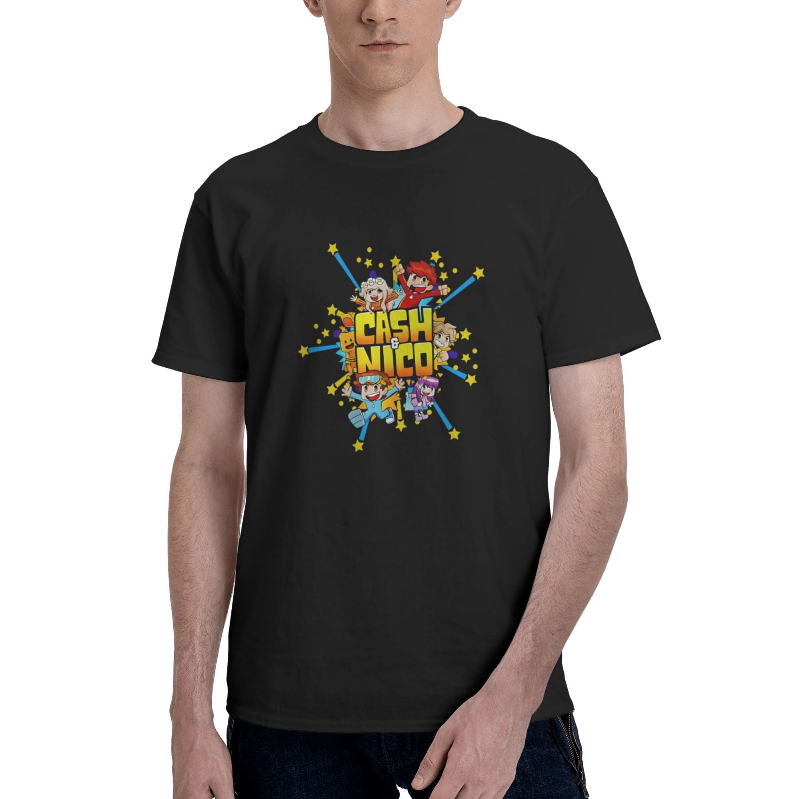 Cash And Nico Men's Cotton T-Shirt Short Sleeve Crew Neck Tee Shirts ...