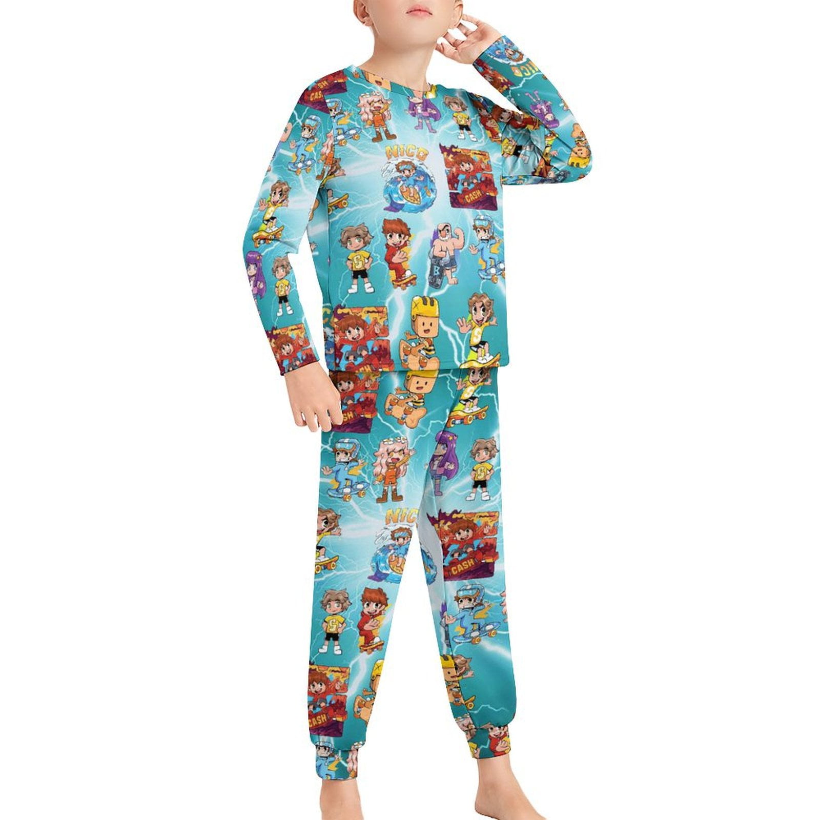Cash And Nico Pajama Suit Sleepwear Long Sleeve Pants And Tops 2-Piece ...
