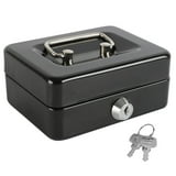 Cash Box with Key,Small Safe Lock Box with Portable Handle,Cash Drawer ...