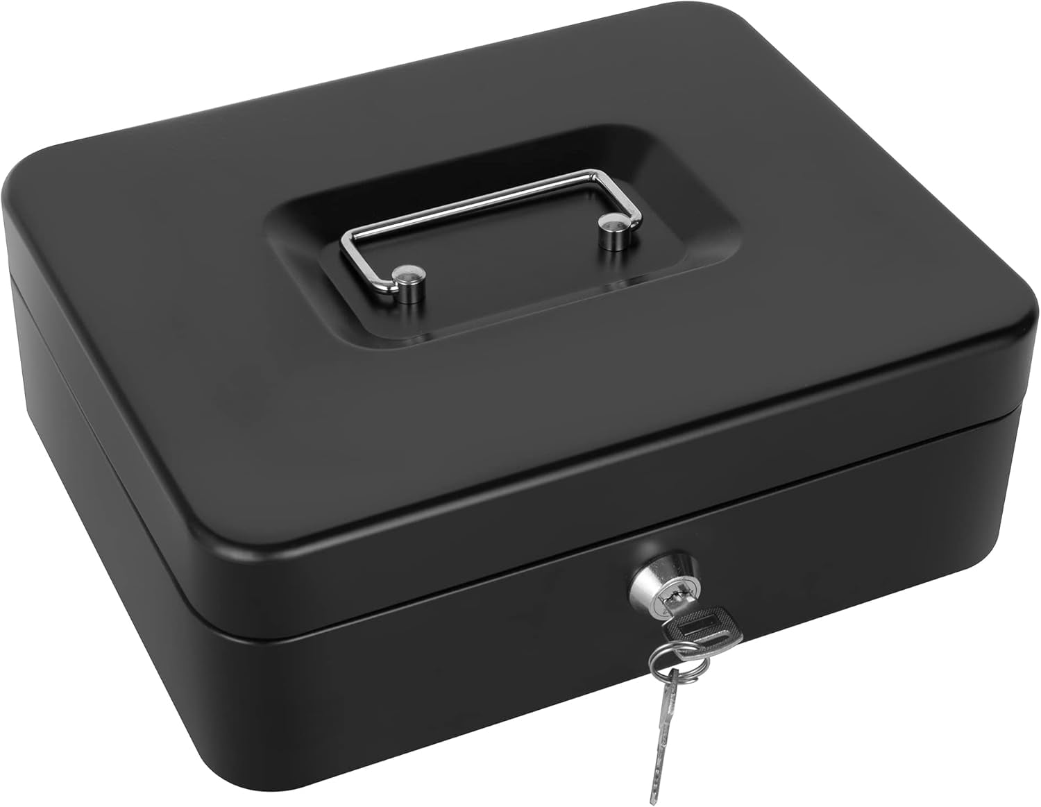 Cash Box with Lock and Money Tray Metal Money Box for Cash Lock Box for ...