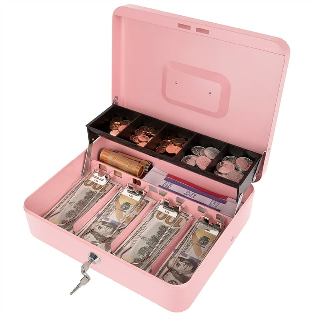 Cash Box with Money Tray and Lock Money Box for Cash Cash Box with Lock ...