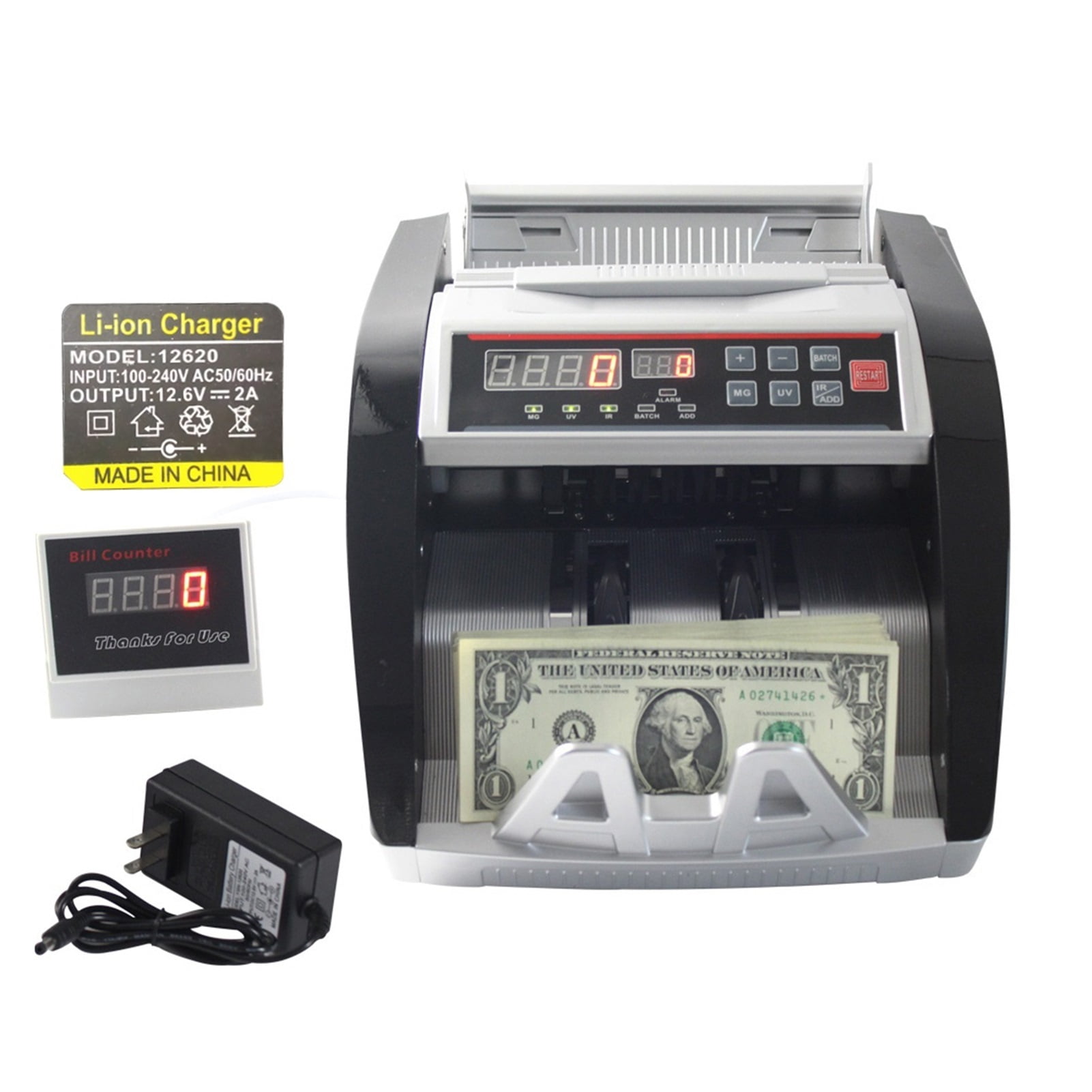 Cash Counting Machine With 4000mA Li Battery XD-5800C Bill Counter With ...