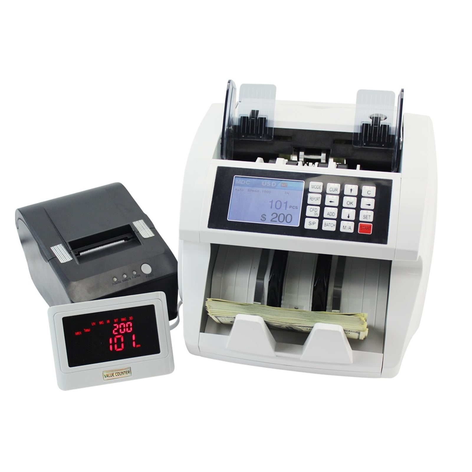 Cash Counting Machine Mix Value Counter Xd-880 Fake Money Sorting And ...
