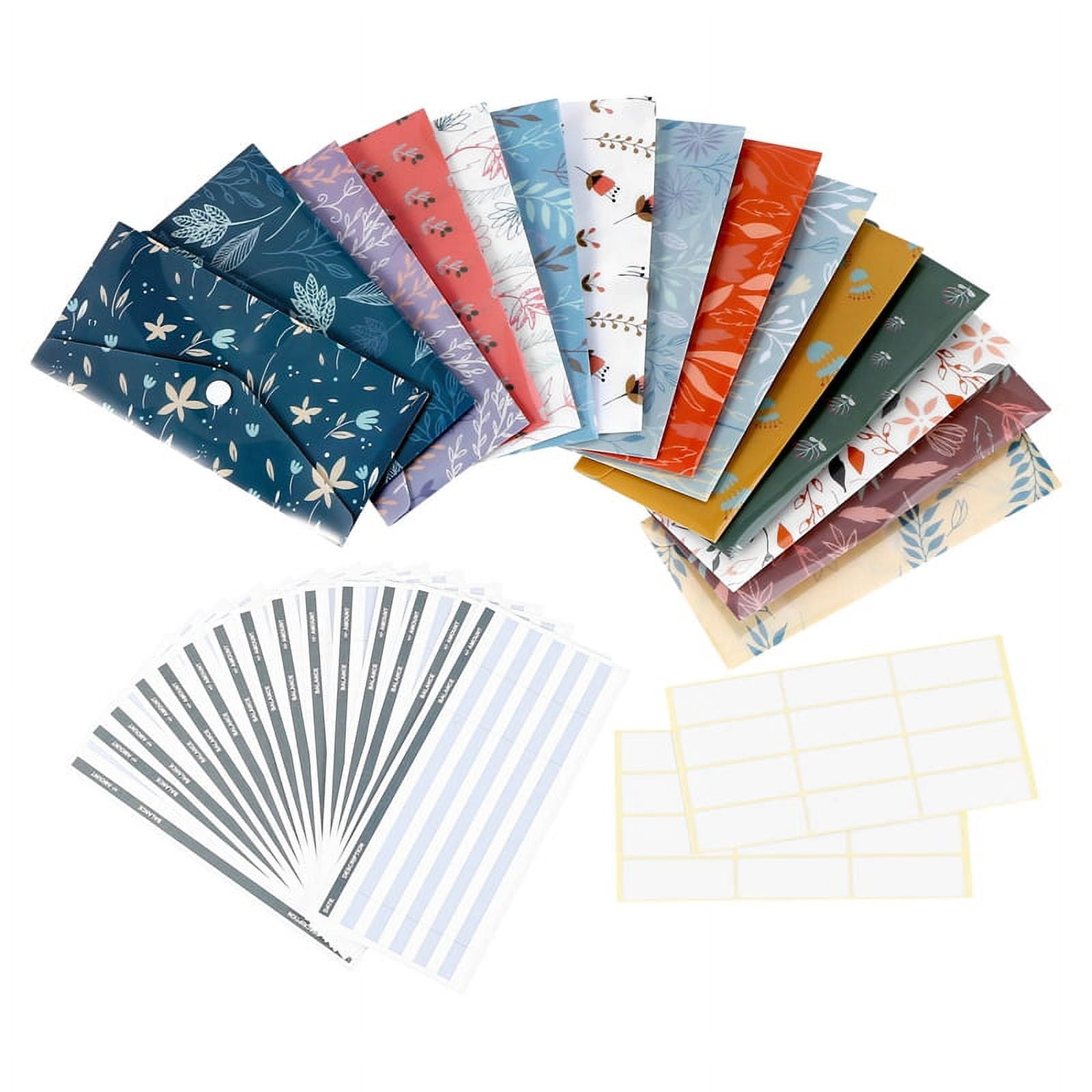 Cash Envelope System, 15 Waterproof Reusable Plastic Budget Envelopes ...