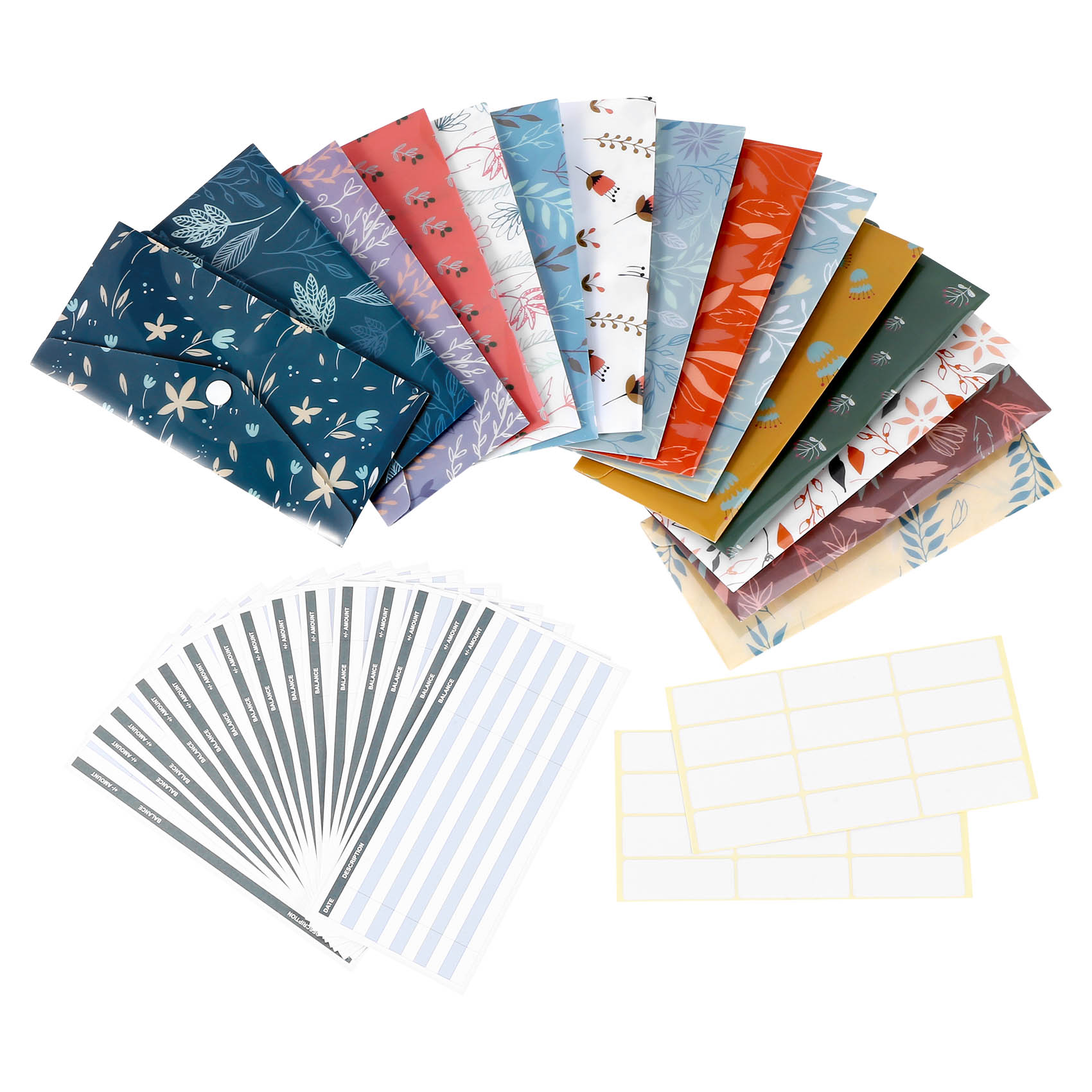 Cash Envelope System, 15 Waterproof Reusable Plastic Budget Envelopes ...