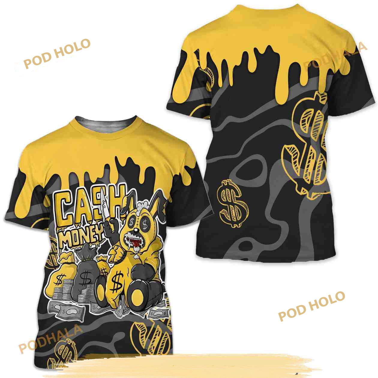 Cash Money Bear Sneaker 3D Shirt - Walmart.com