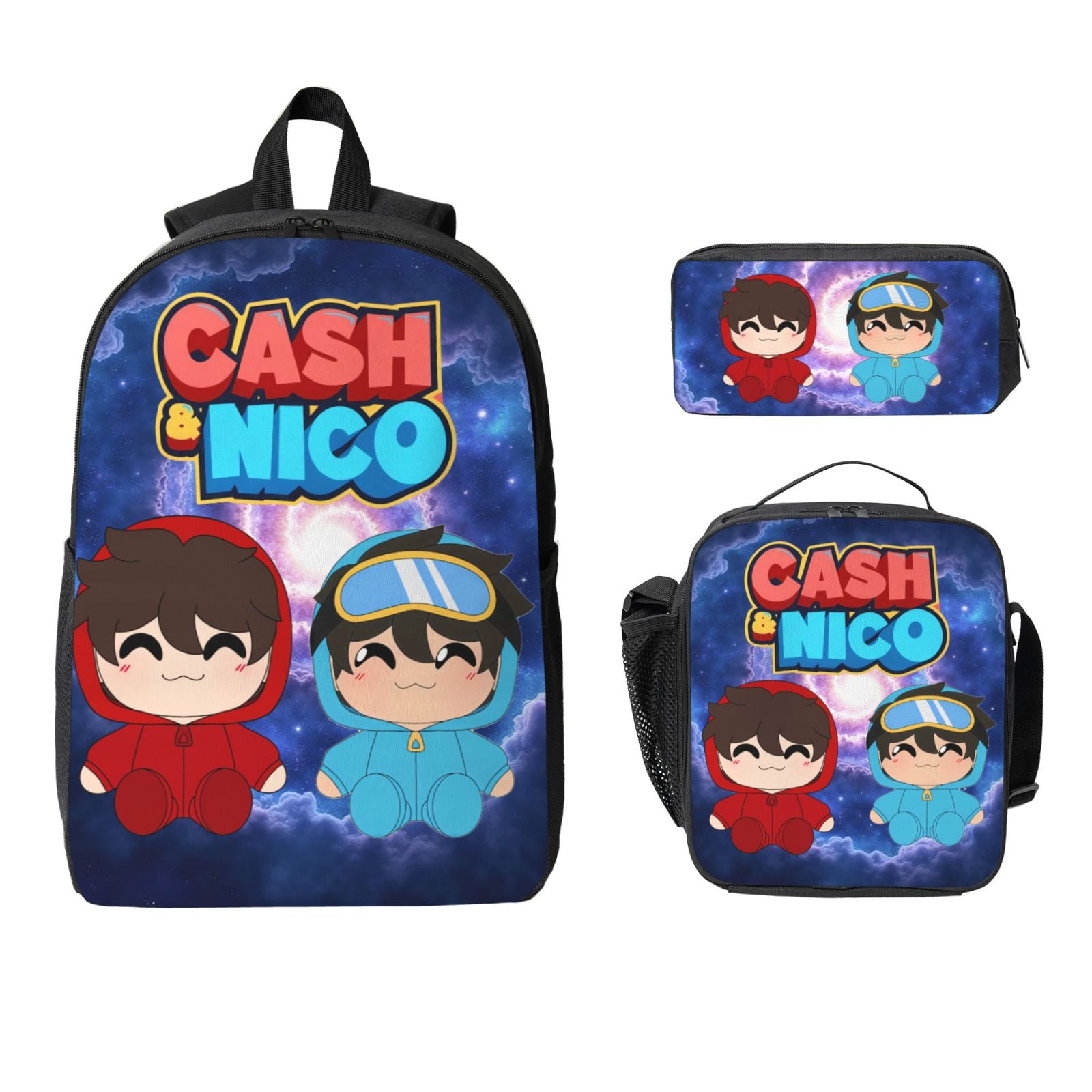 Cash & Nico Backpacks with Lunch Box Pencil Case Travel Laptop Bag Work ...