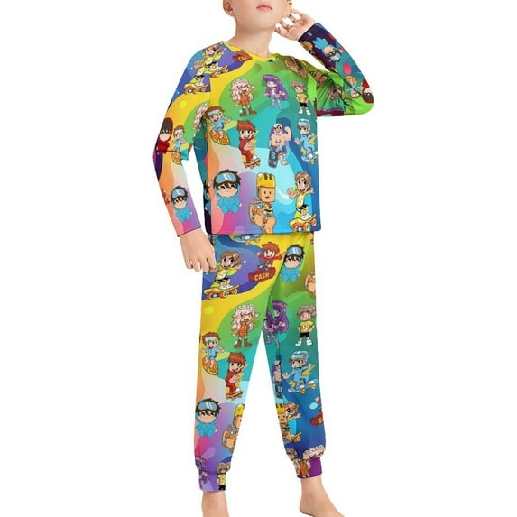 Cash & Nico Pajama Suit Sleepwear Long Sleeve Pants And Tops 2-Piece ...