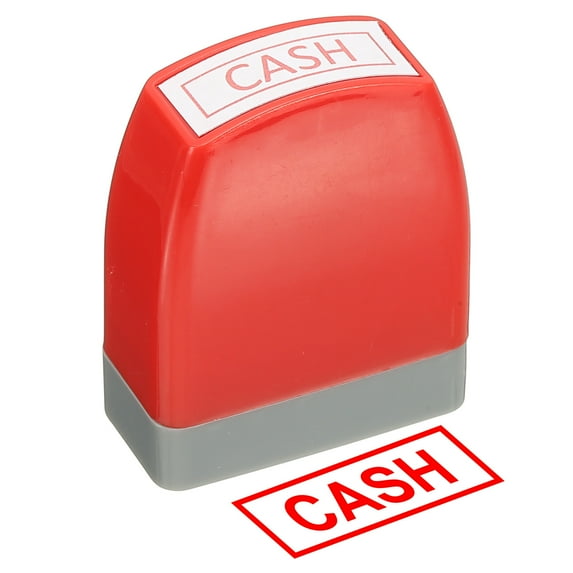Cash Notice Stamp Self Inking, Red Ink Office Stamps Pre Inked Message ...