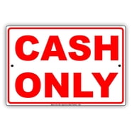 Cash Only Sign - Walmart.com