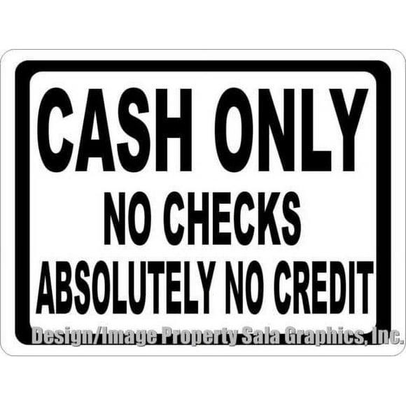 Cash Only Sign