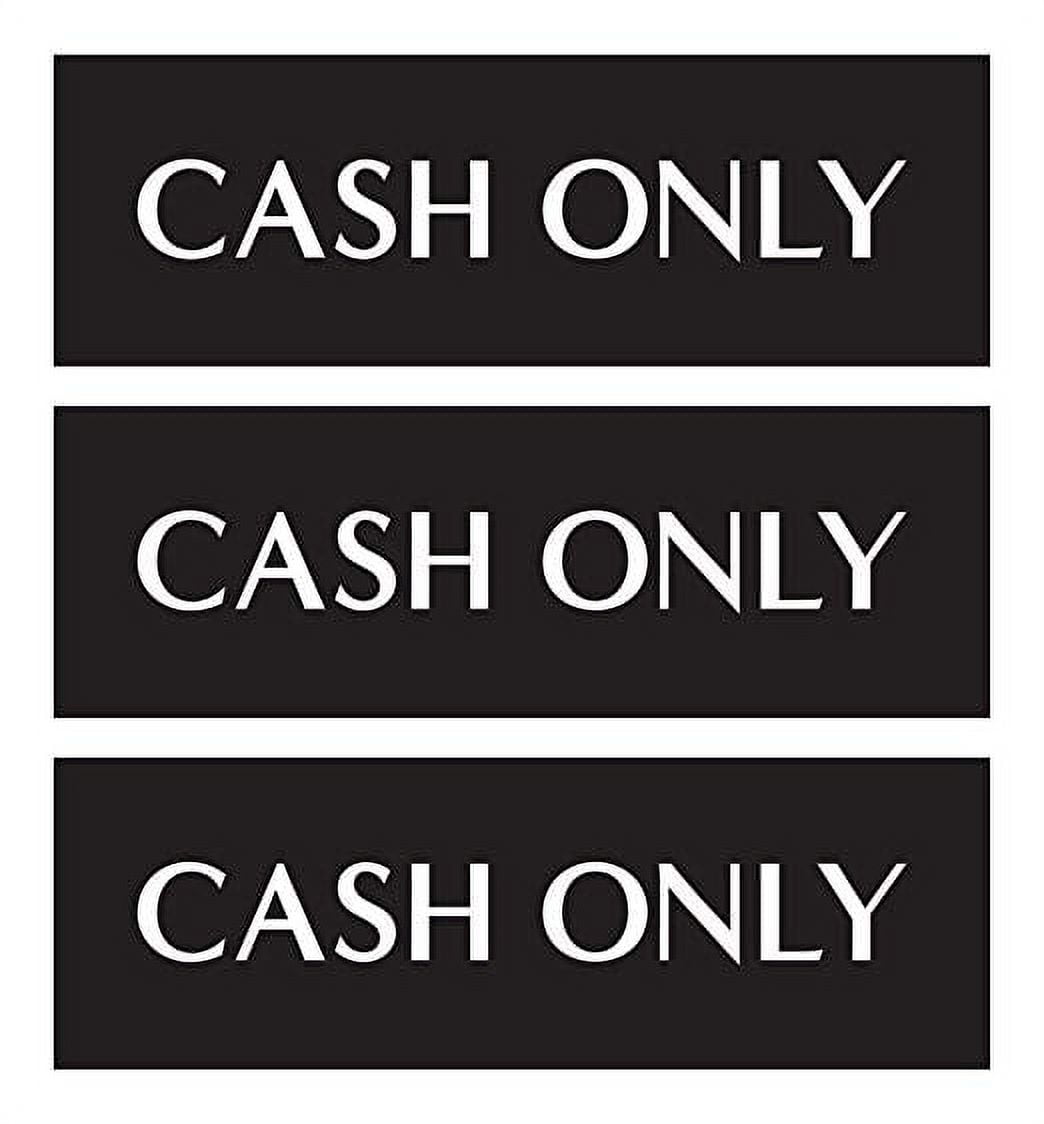 Cash Only Sticker Signs | Clear and Direct Decal for Cash Register ...