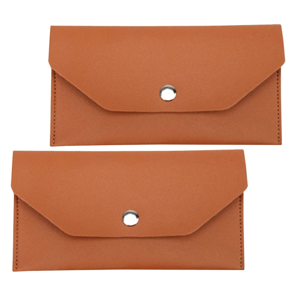 Cash Pouch Purse 2 Pcs Clutch for Women Ladies Mail Sack Leather ...