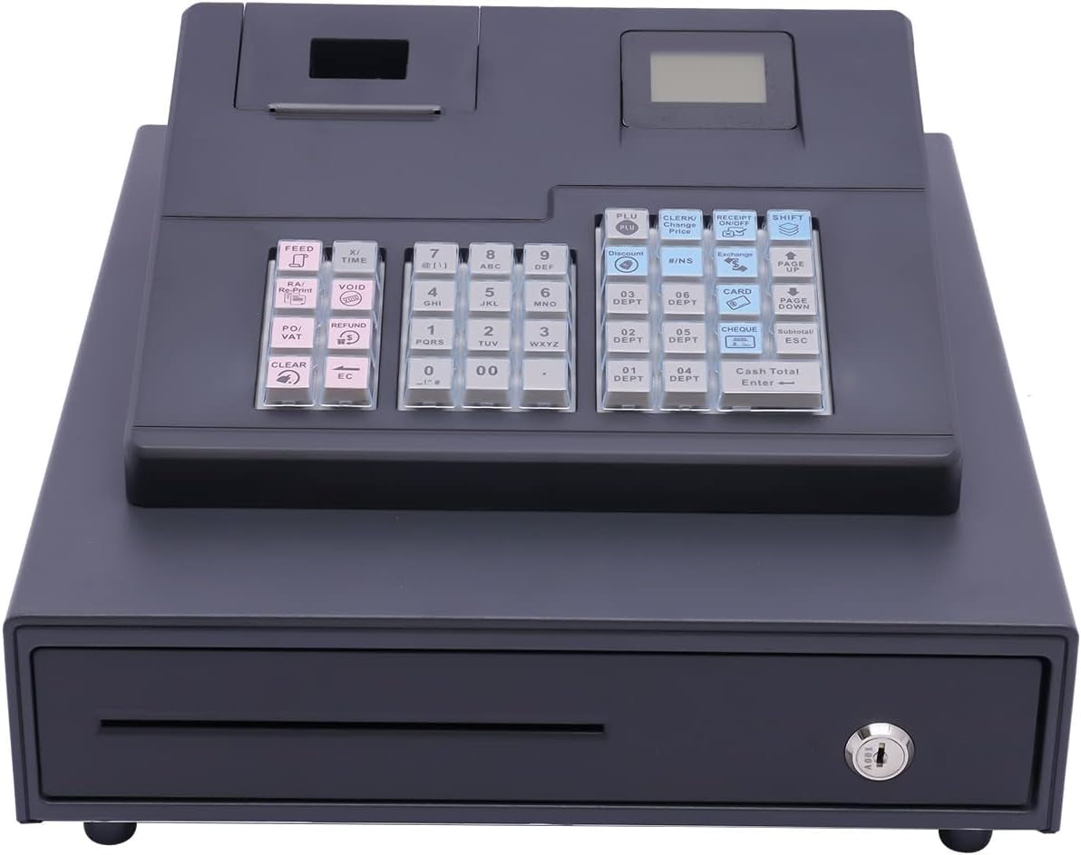 Cash Register 38-Keys LED Display Electronic Cash Register with ...