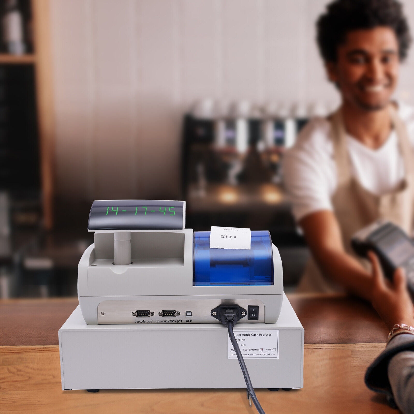 Electronic Cash Register 48 Keys Cash Management System with Thermal ...