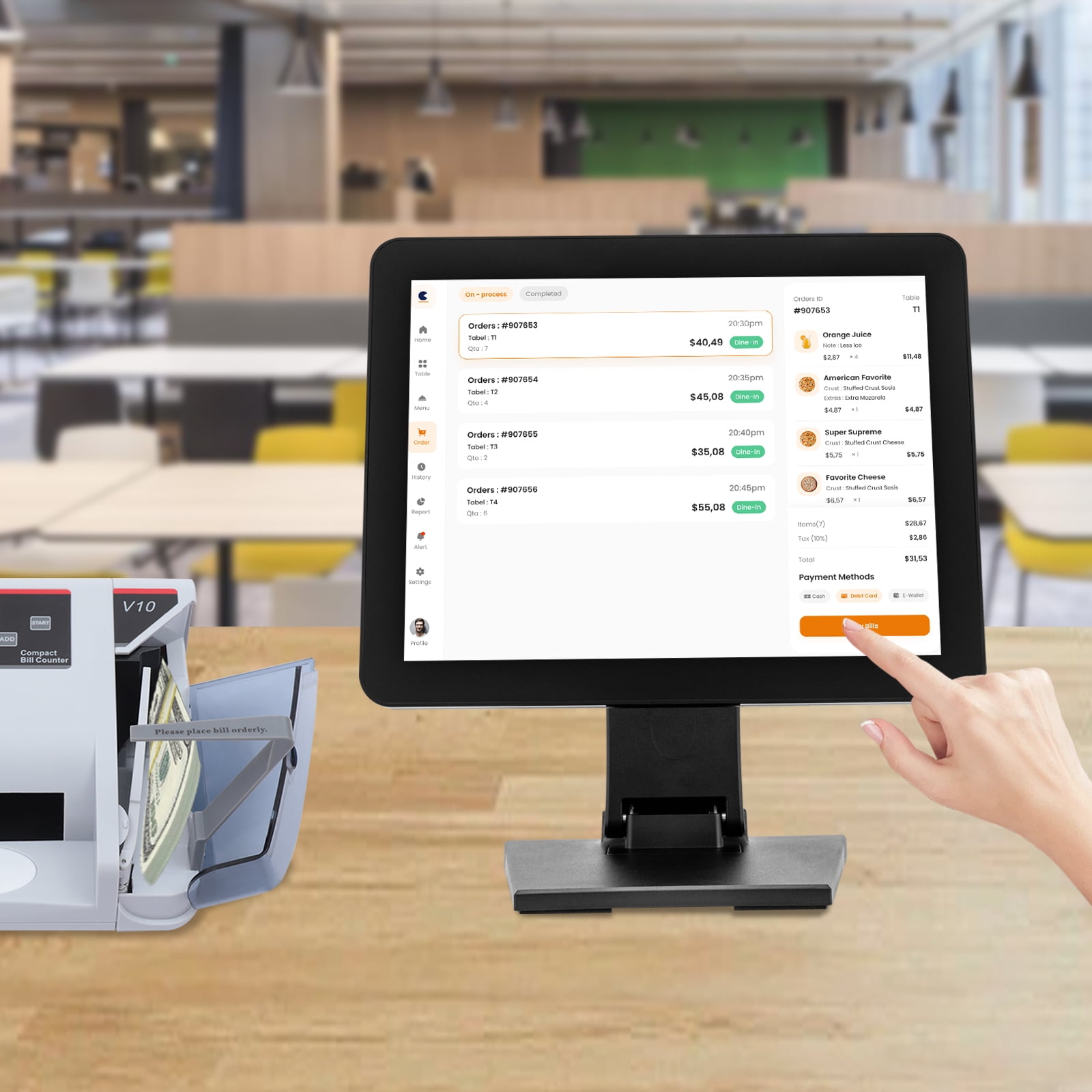 Cash Register Display for Small Business Restaurant Retail Grocery ...