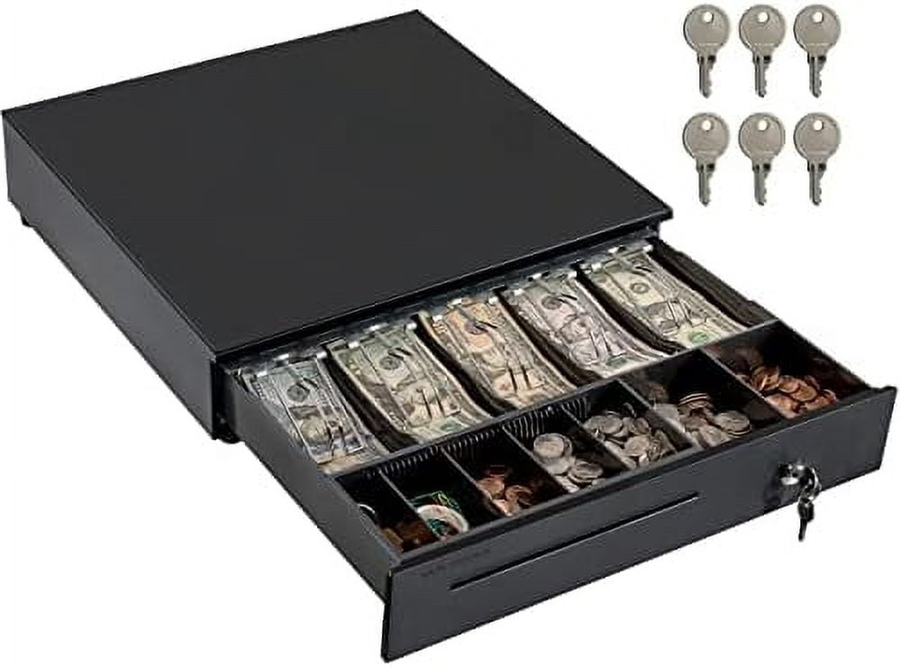 Cash Register Drawer for Point of Sale (POS) System, 5 Bill/7 Coin, 16 ...