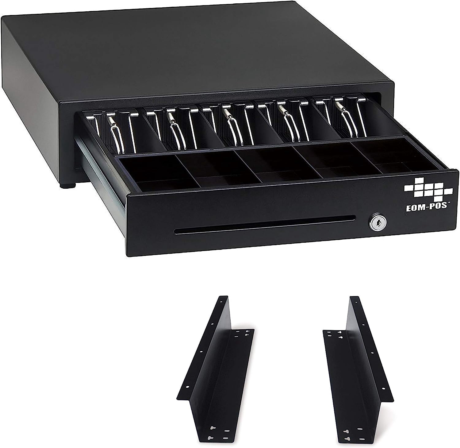 Cash Register Money Drawer + Mounting Brackets for Under Counter ...