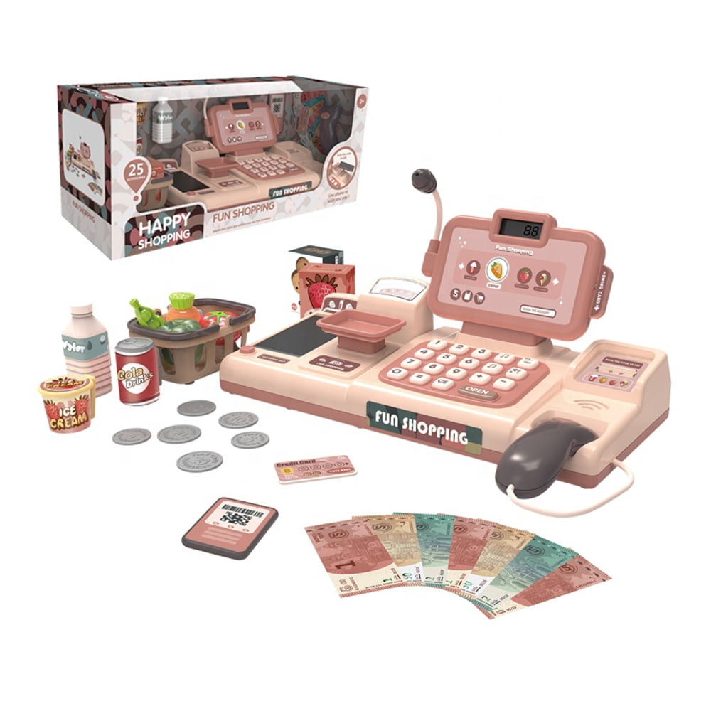 Cash Register Toy for Kids Learning Pretend Play 25 Pices Ideal Boys ...