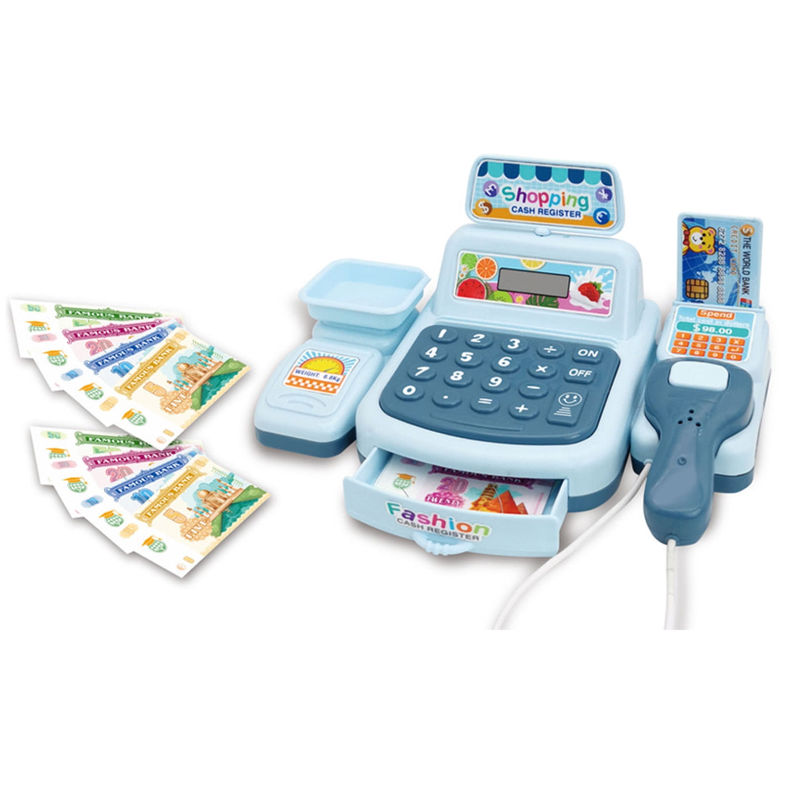 Cash Register Toy with Scanner Lights Sounds Effect Interactive Kids ...