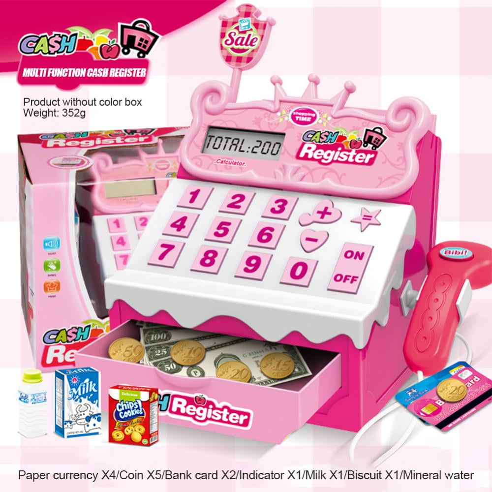 Cash Register Toys , Calculator for Kids with Real Scanner, Pretend ...