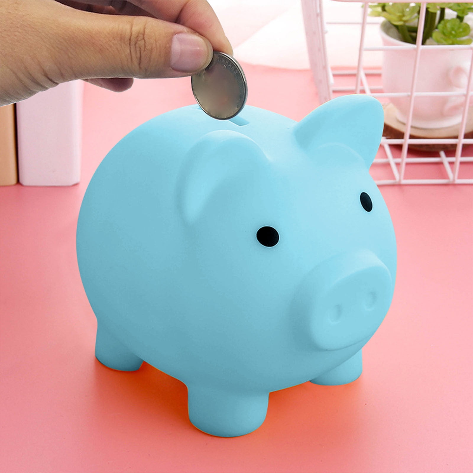 Cash Vault Large Size Plastic Pig Bank Boy Girl Child Gift Cute Bank ...
