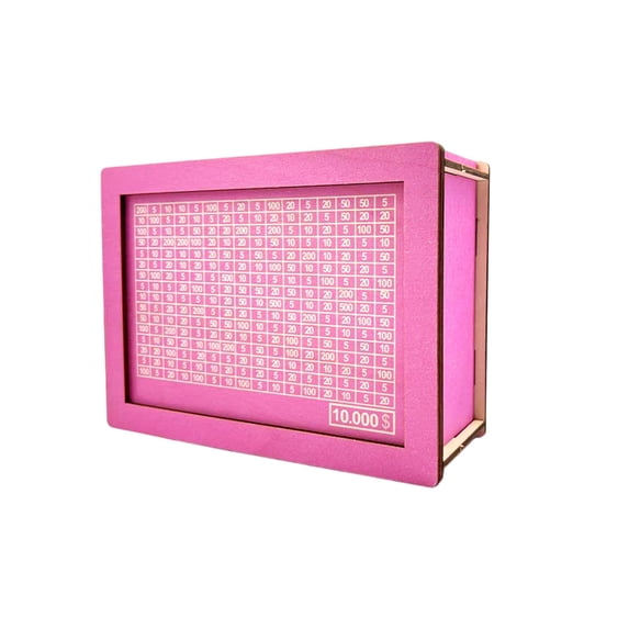 Cash Vault Wooden Savings Box 10000, 2026 New 10000 Savings Challenge ...