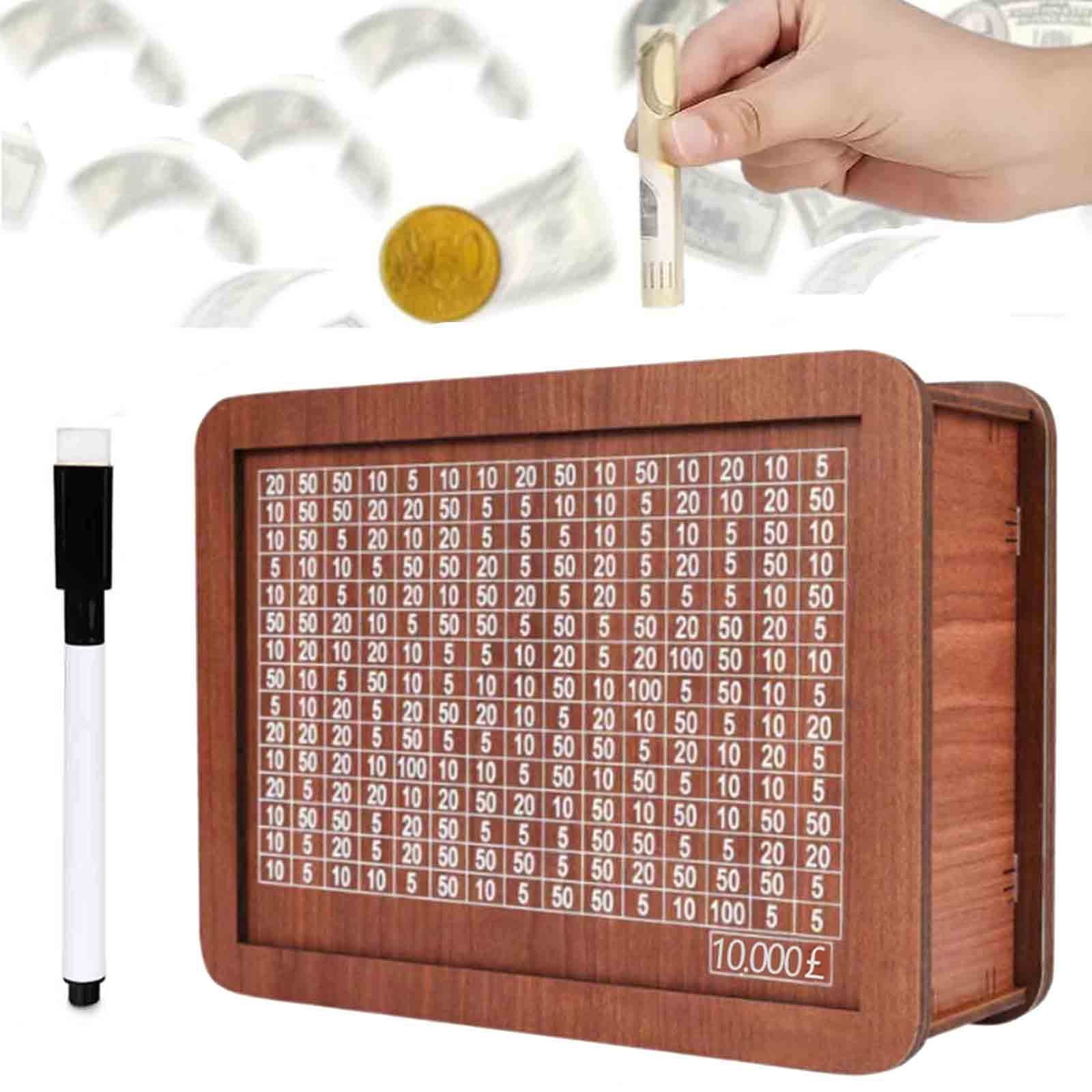 Cash Vault Wooden Savings Box, 2024 New Wooden Cash Saver Money Box ...