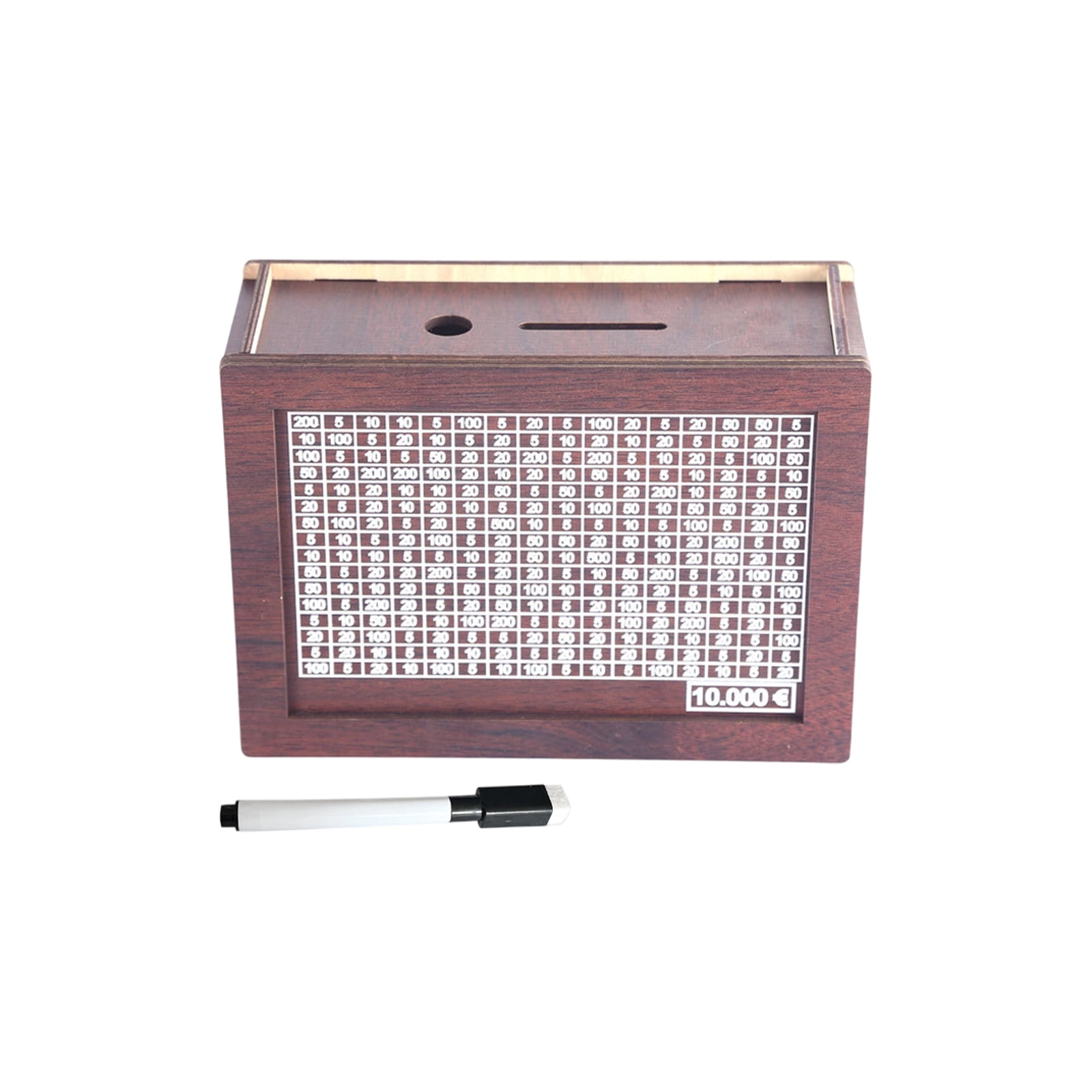 Cash Vault Wooden Savings Box, 2026 Upgrade Wooden Money Saving Box ...