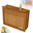 Cash Vault Wooden Savings Box,5000 Savings Challenge Box, Cash Saver ...