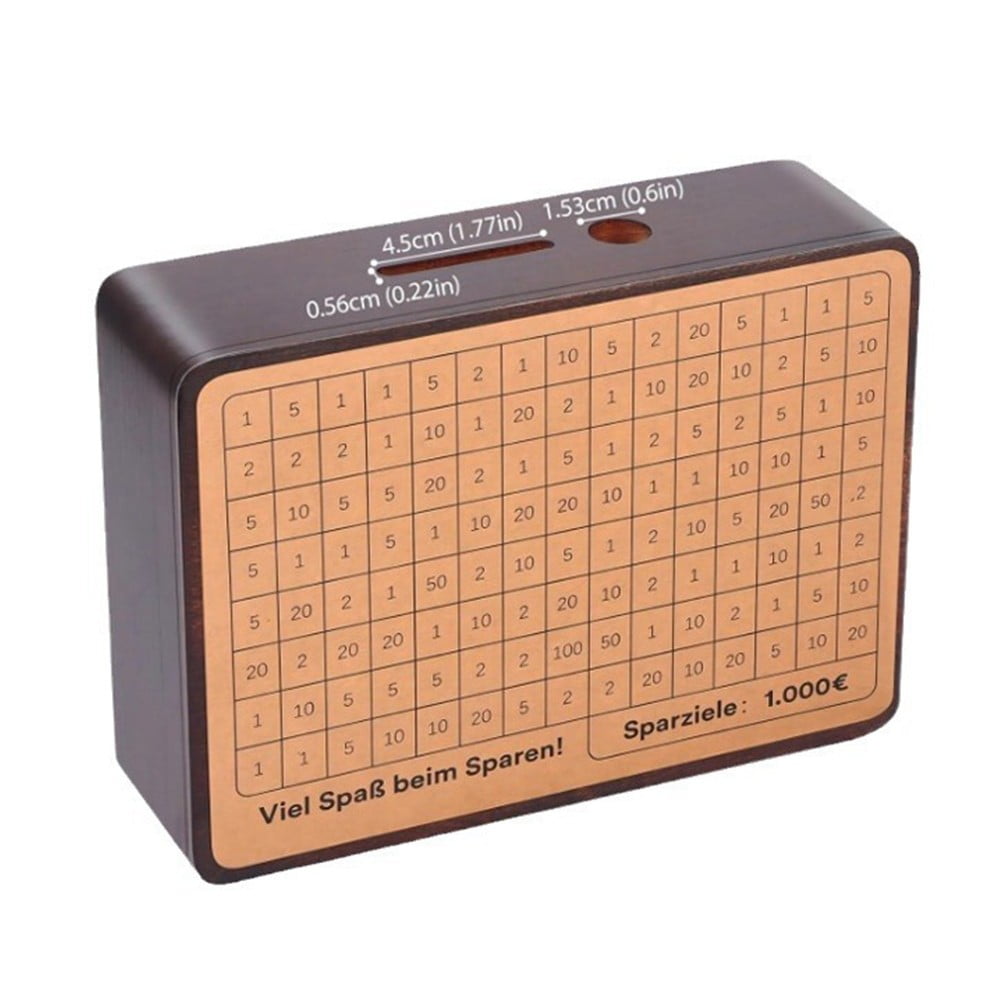 Cash Vault Wooden Savings Box, Box with Counter Cash Vault for Cash ...
