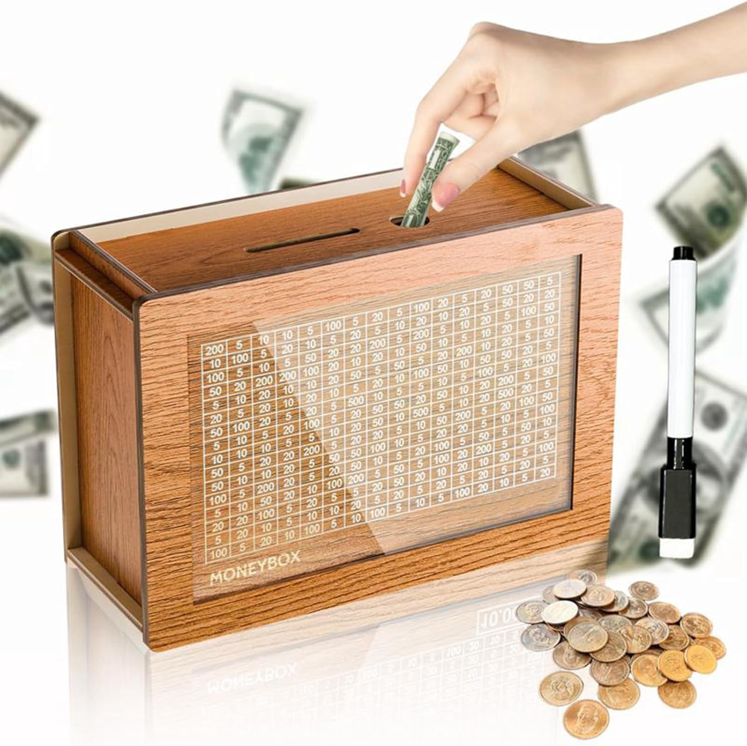 Cash Vault Wooden Savings Box,Cash Vault Wooden Savings Box, Cash ...
