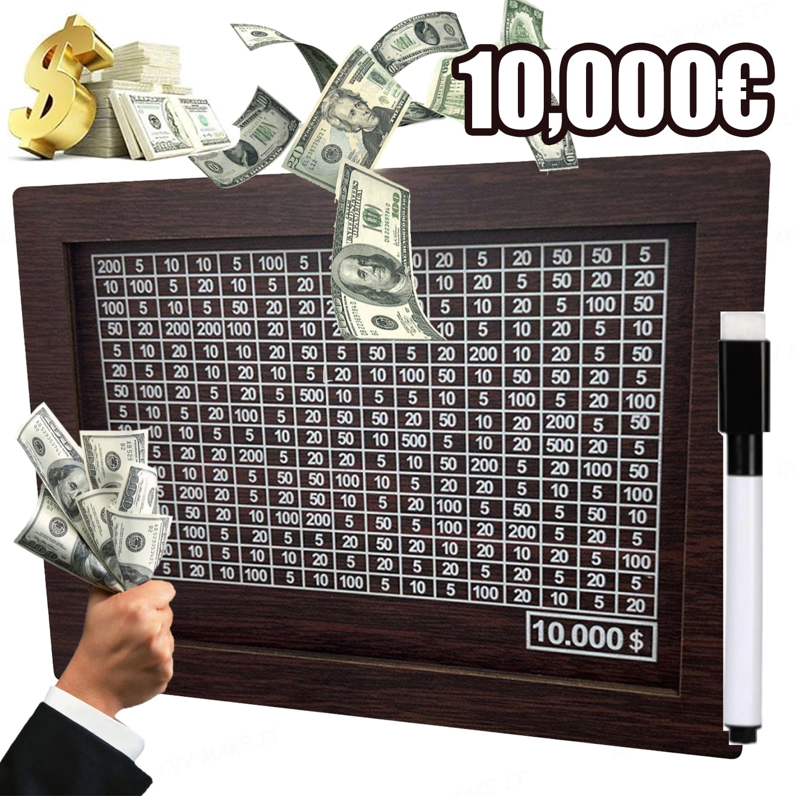 Cash Vault Wooden Savings Box Dollars Wooden Cash Saver Money Saving ...