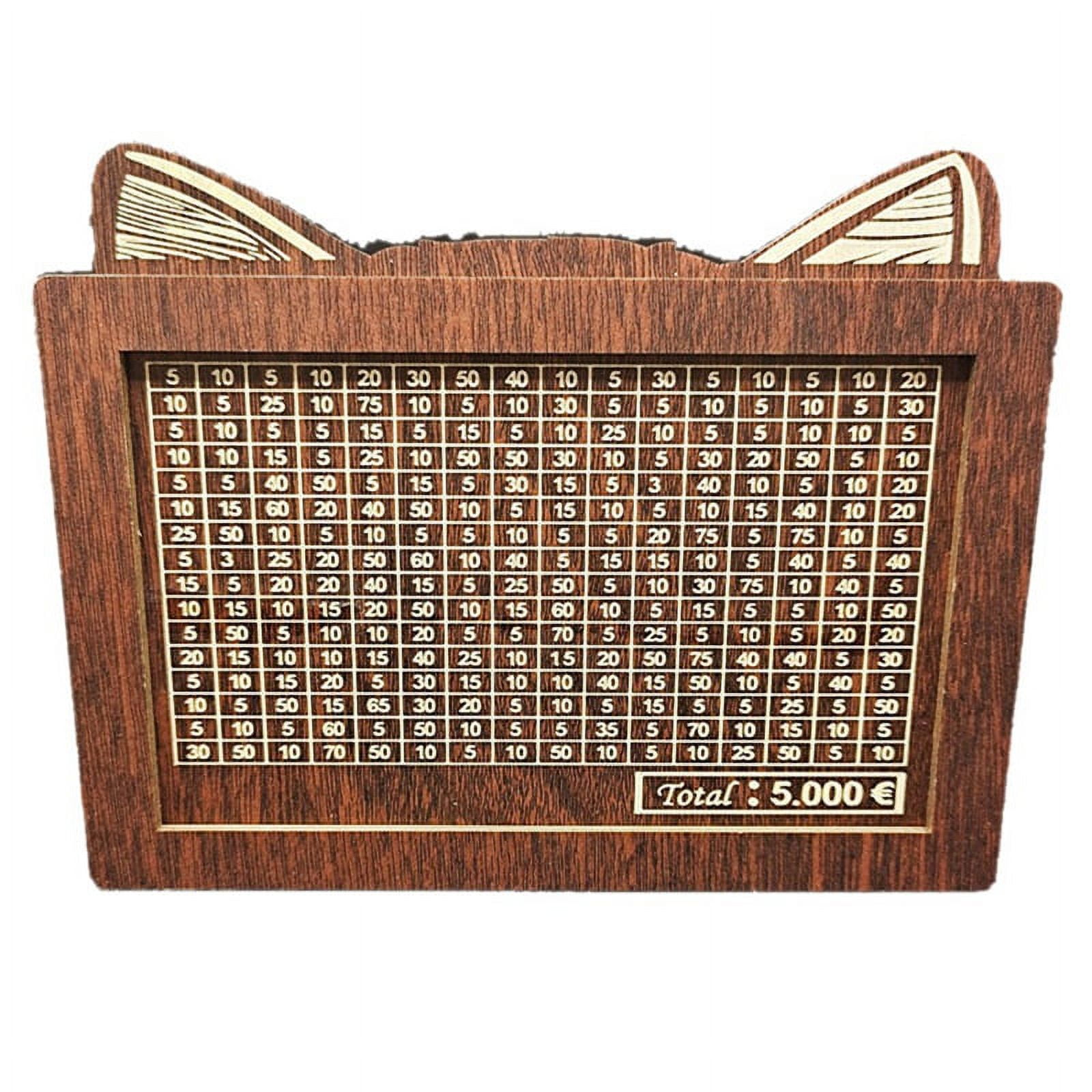 Cash Vault Wooden Savings Box,Money Box with Counter,Wooden Cash Saver ...