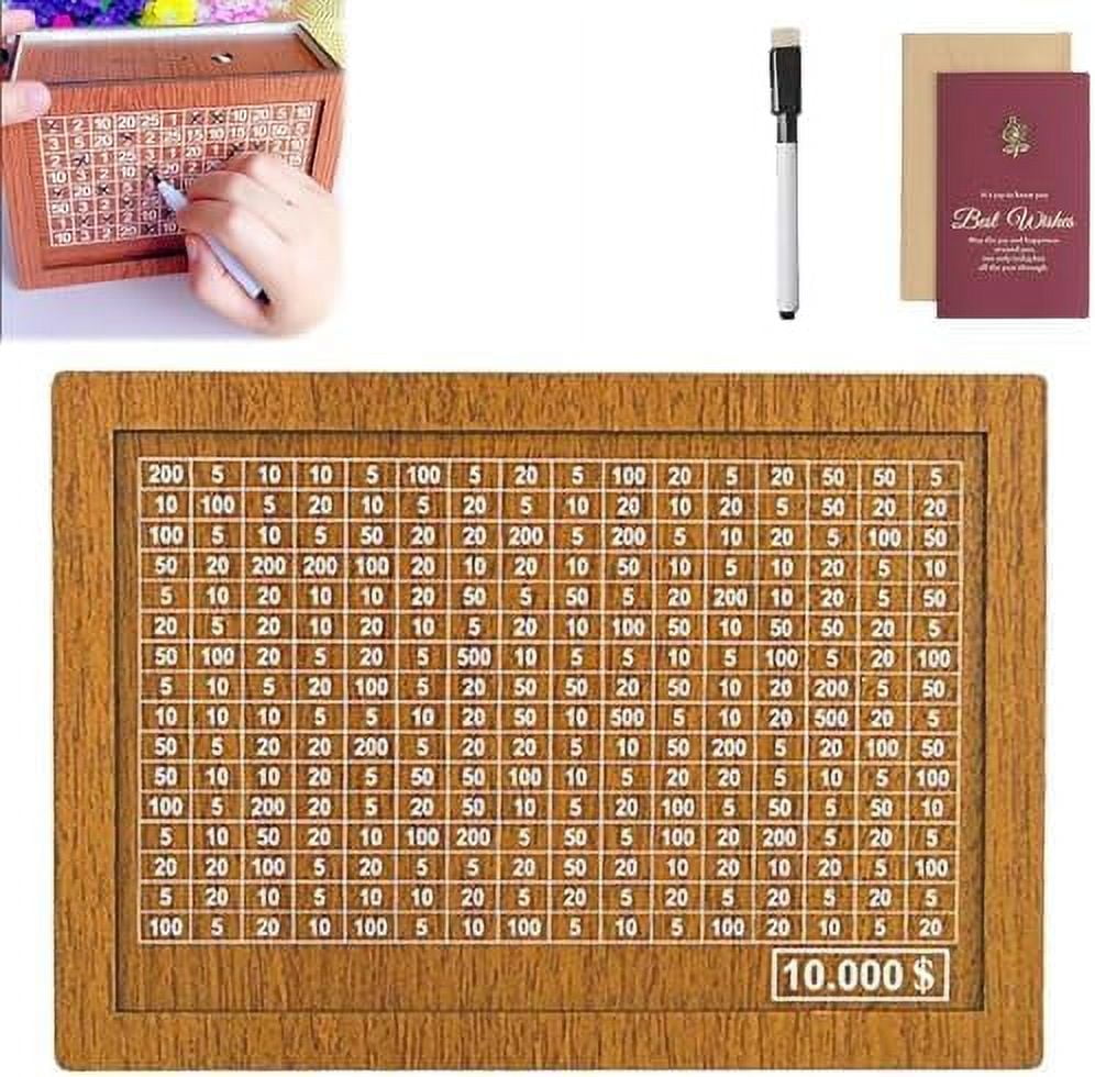 Cash Vault Wooden Savings Box, Wooden Cash Saver Money Box, Piggy Bank ...