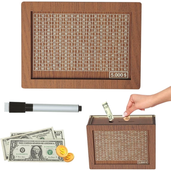 Cash Vault Wooden Savings Box , Smash Box for Money, Wooden Coin Bank ...