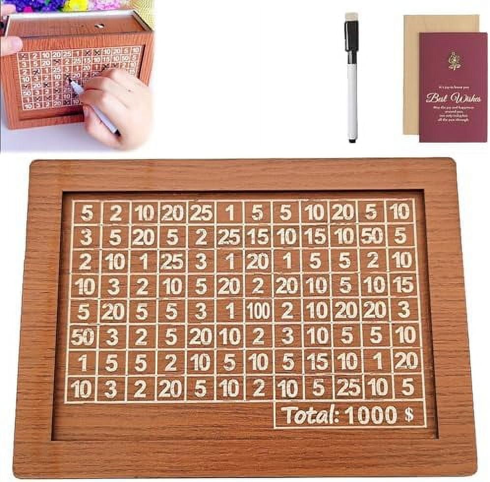 Cash Vault Wooden Savings Box, Wooden Cash Saver Money Box, Piggy Bank ...