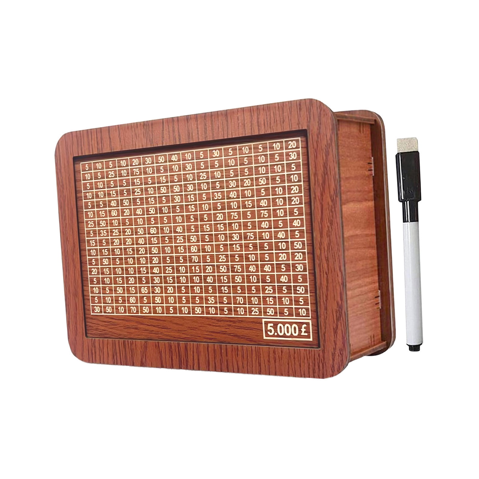 Cash Vault Wooden Savings Box,Wooden Savings Box with Money Target and ...