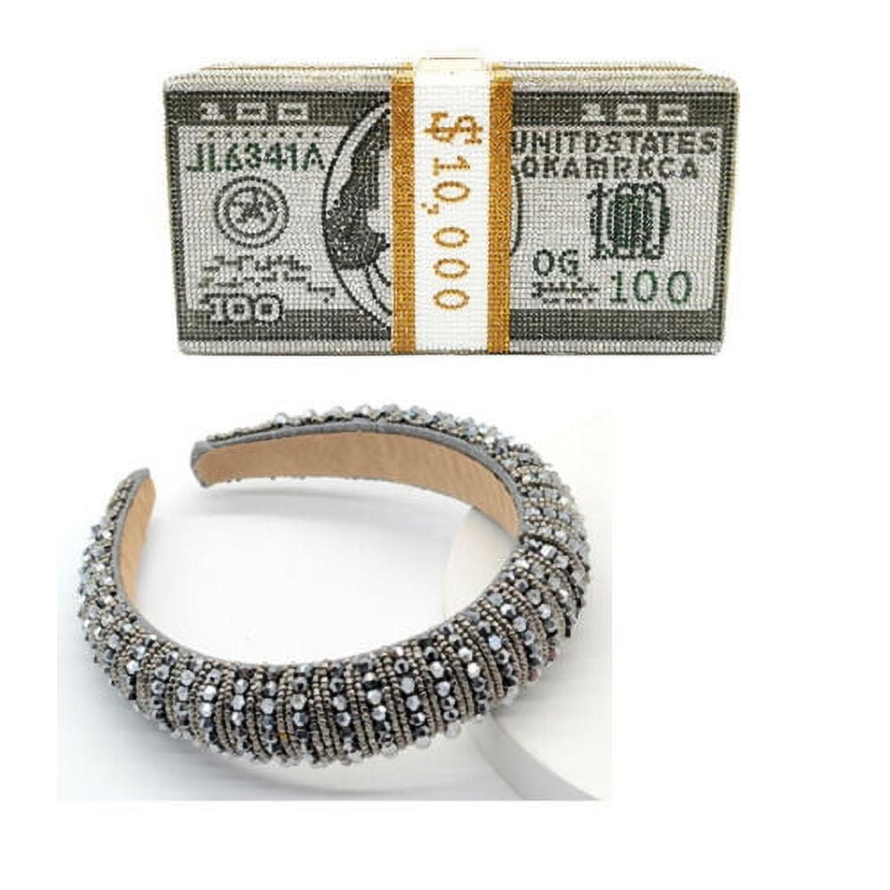 Cash Women's Money Clutch Purse Evening Bags Party Rhinestone Handbag ...