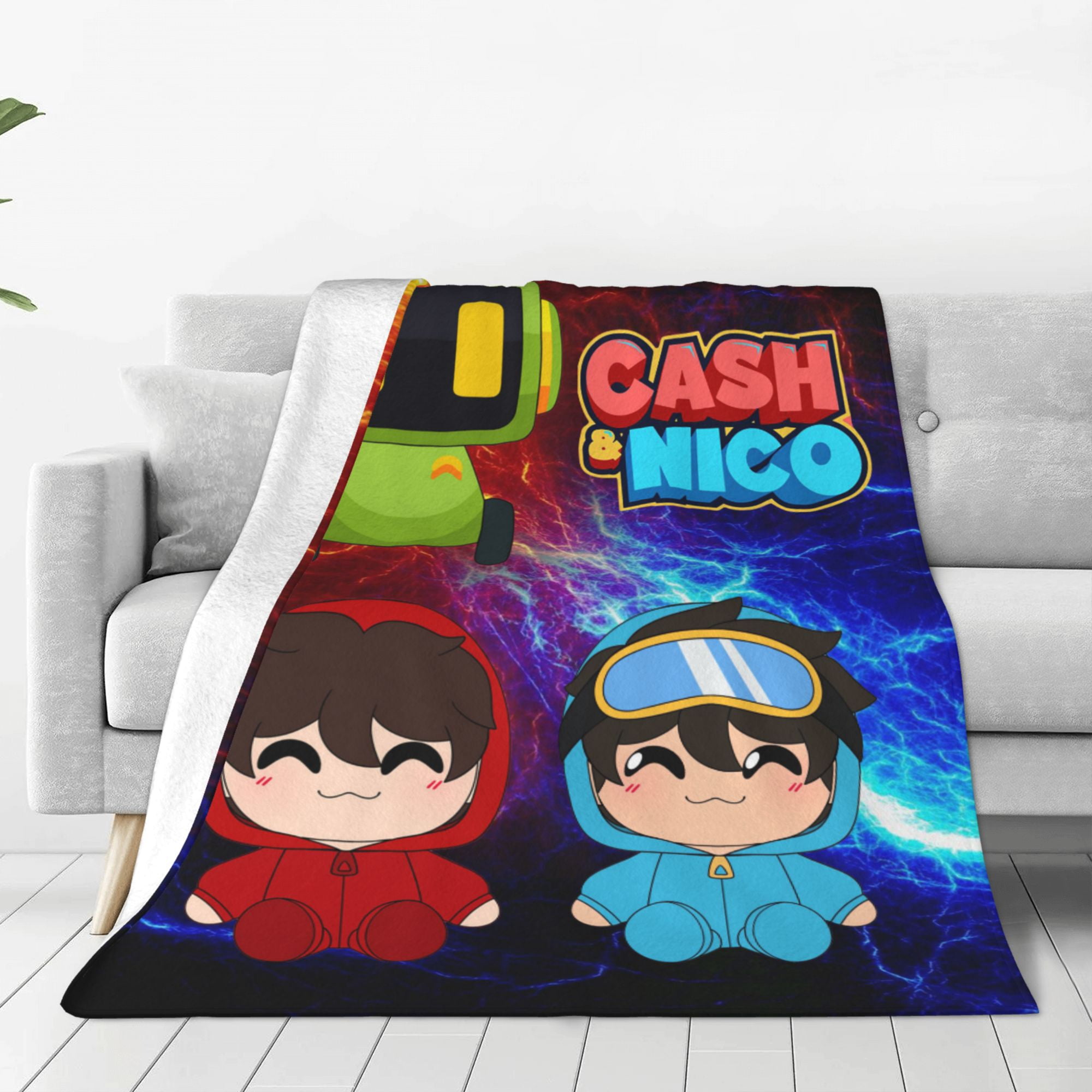 Cash and Nico Soft Micro Fleece Cozy Throw Blanket Lightweight Fuzzy ...